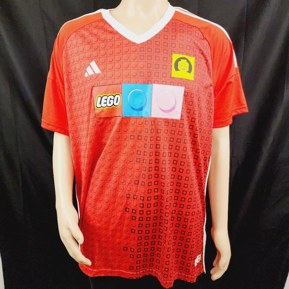 adidas | Shirts | Adidas Tiro X Lego Red White Soccer Jersey Aeroready ...